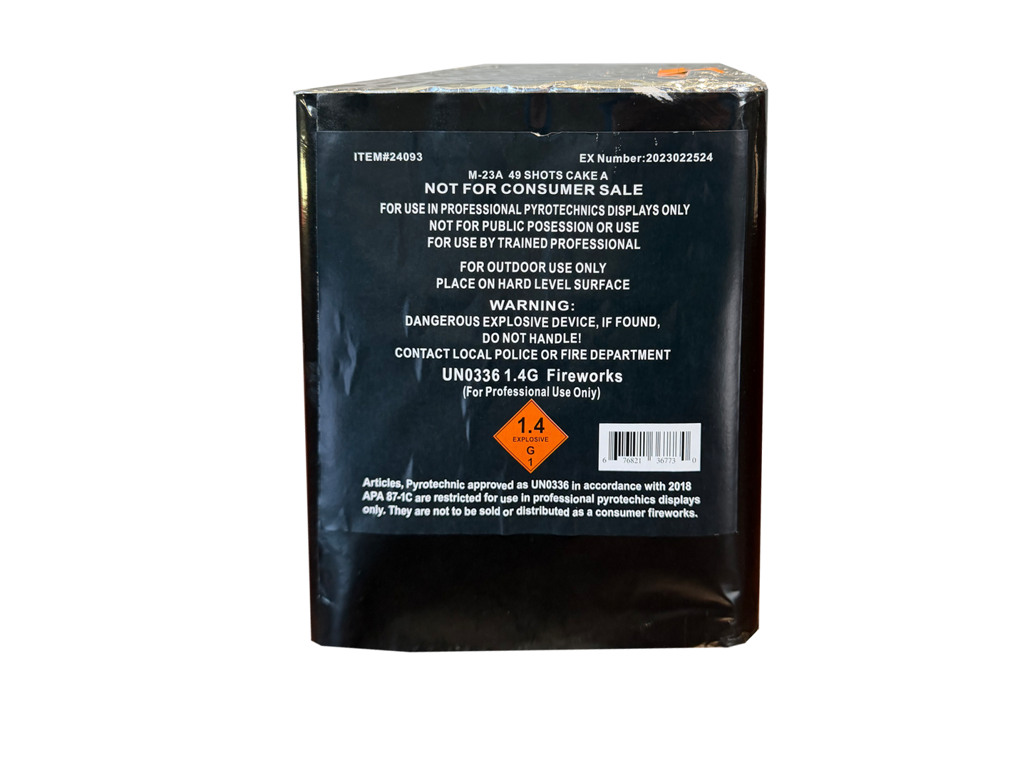 49 SHOTS Howling whistle with red tips to titanium report – Big Fireworks